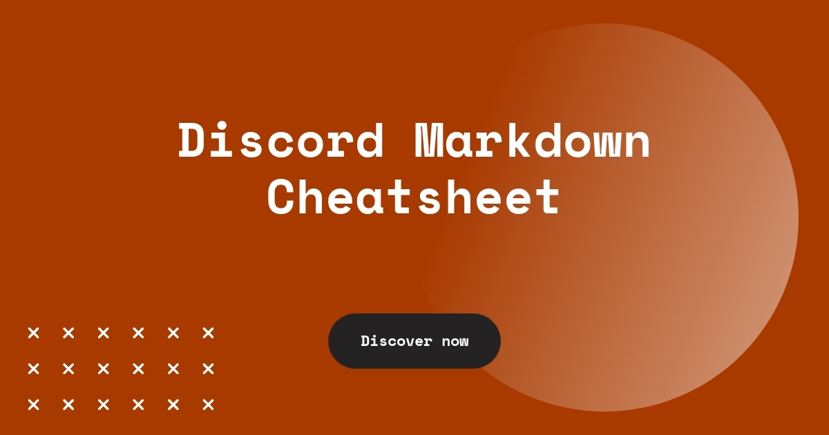 Discord Markdown Cheat Sheet | ToMarkdown