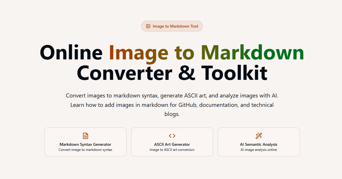 Image to Markdown Converter – Convert Image to Markdown | ToMarkdown