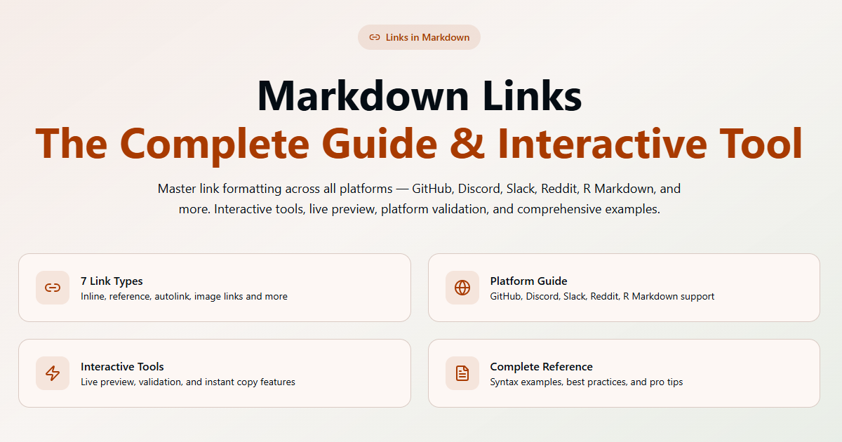 Markdown Links Syntax And Usage Guide Tomarkdown