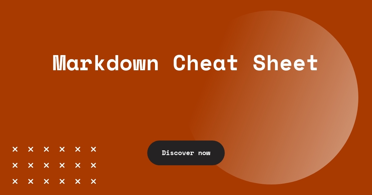 Markdown Cheat Sheet | ToMarkdown
