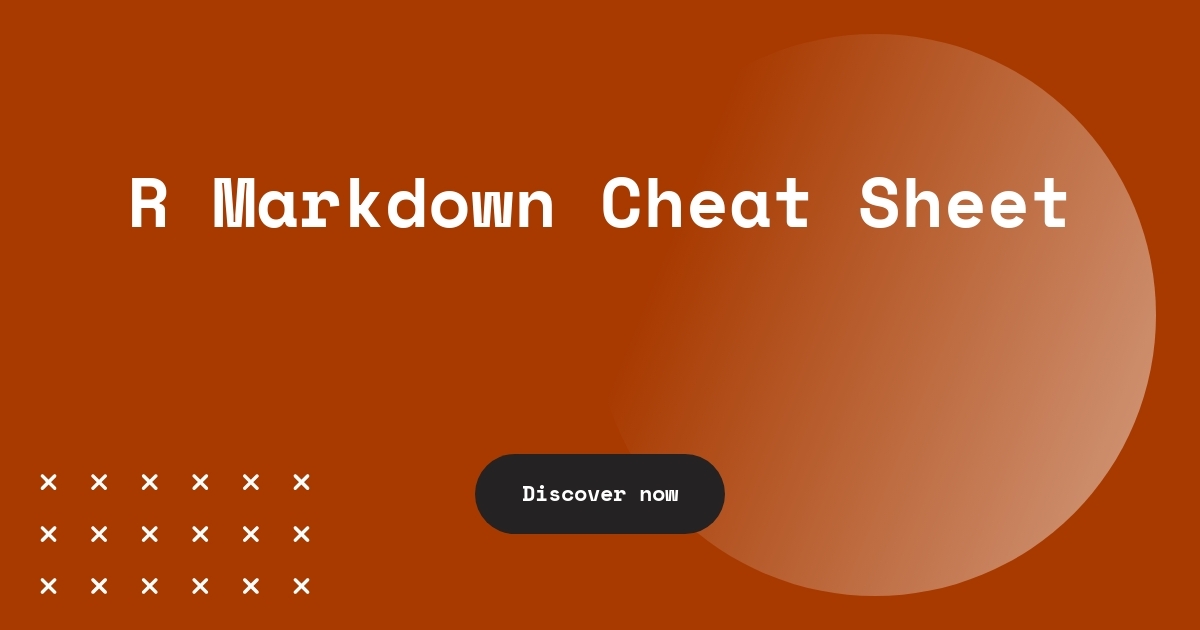 R Markdown Cheat Sheet | ToMarkdown